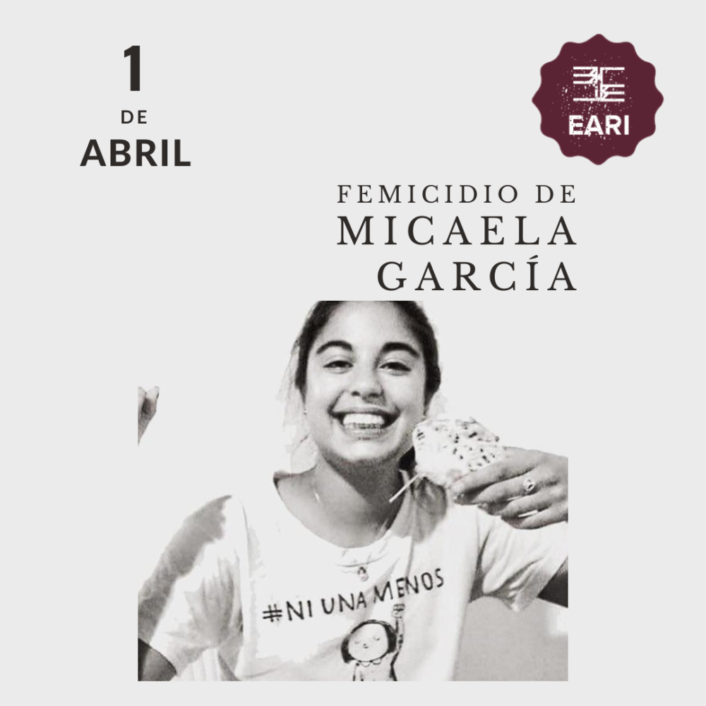 1 DE ABRIL – FEMICIDIO DE MICAELA GARCÍA – ESCUELA DE ARTE DE FLORENCIO VARELA
